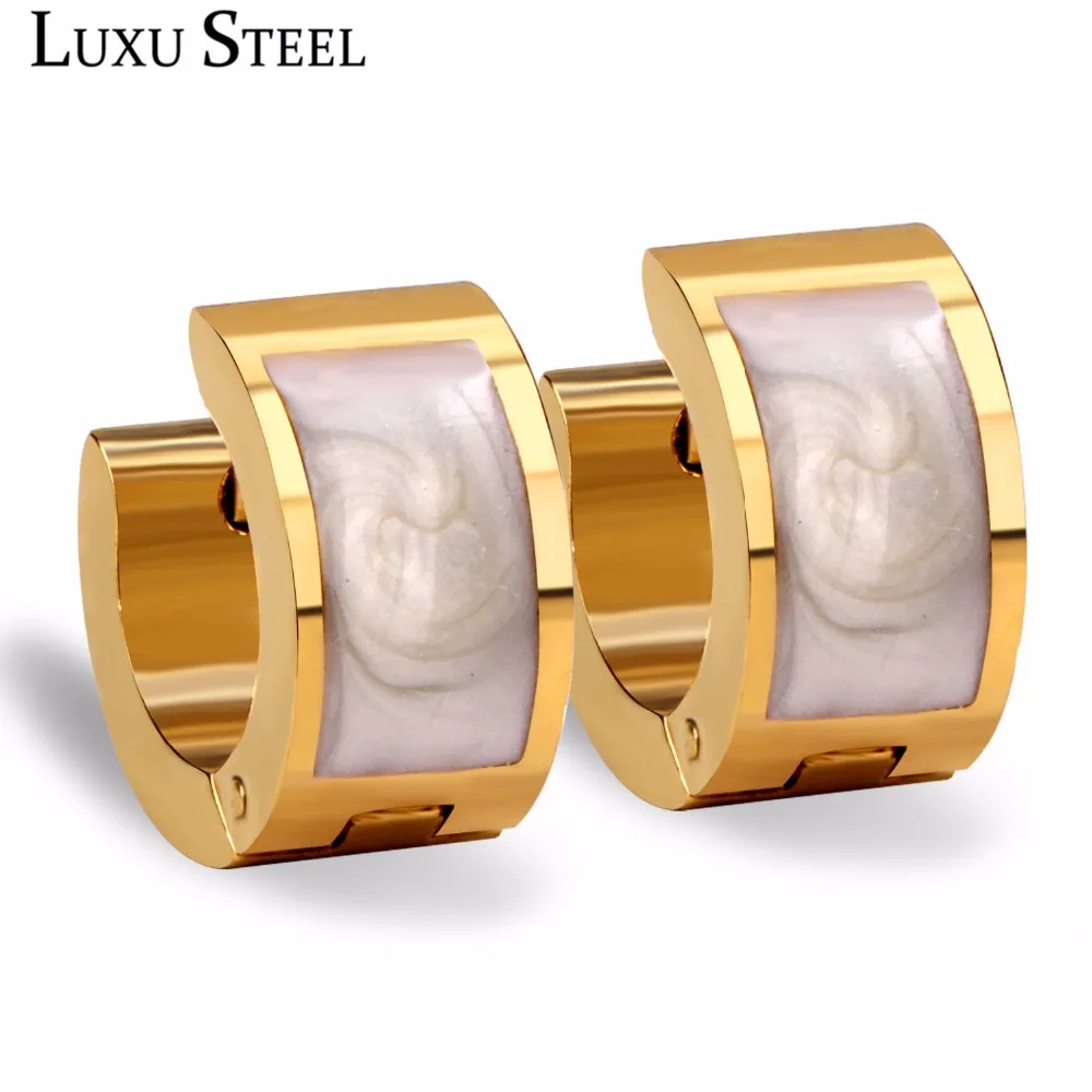 Luxusteel 2019 Earring Fashion Jewelry Gold Color Stainless Steel Round