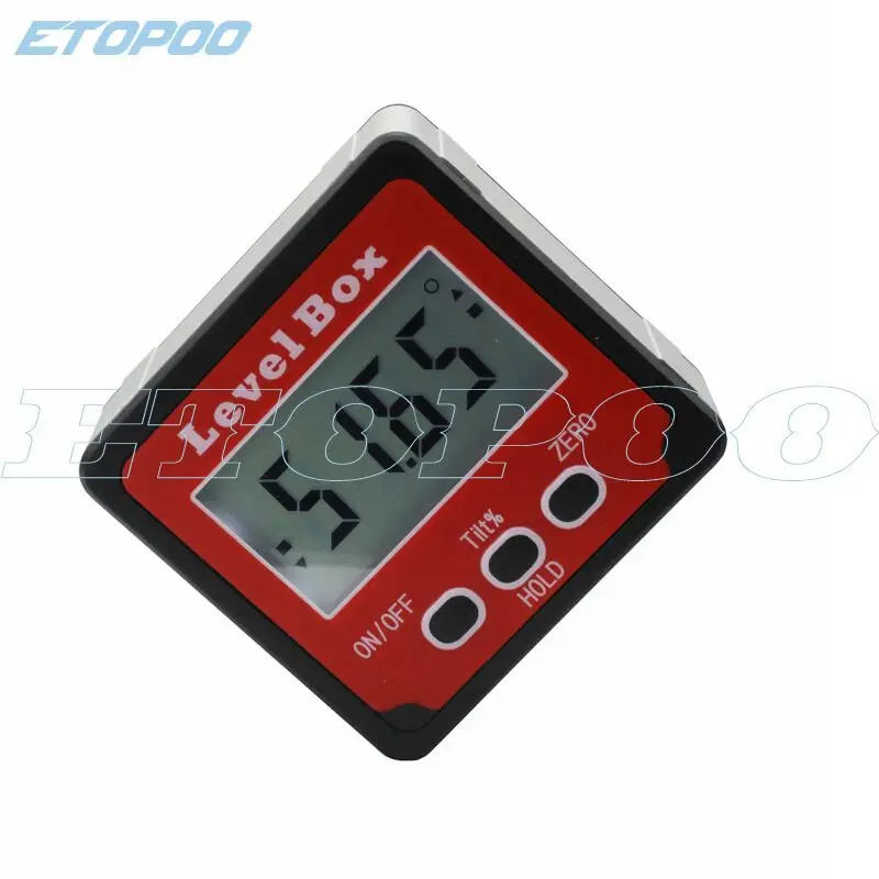 Red-Precision-Digital-Protractor-Inclinometer-Water-Proof-Level-Box ...