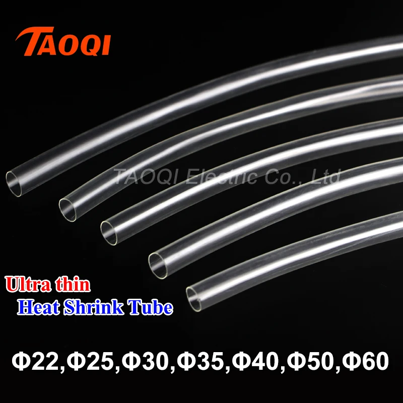 1Meter 2:1 Clear Heat Shrink Tube transparent 22mm 25mm 30mm 35mm 40mm ...