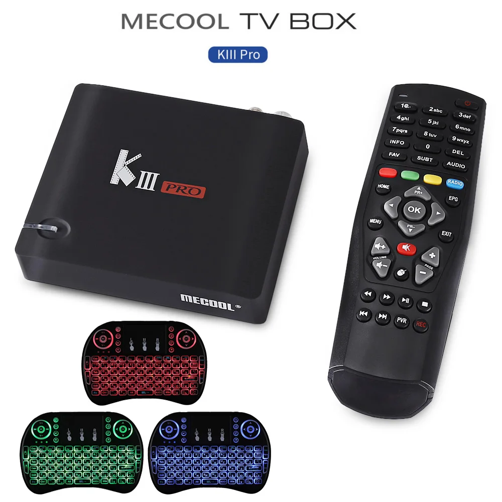 MECOOL KIII PRO DVB S2 DVB T2 DVB C Android 7.1 TV Box 3GB 16GB K3 Pro ...
