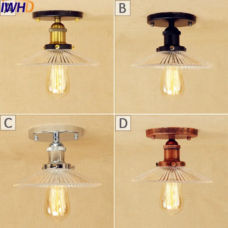 IWHD Retro Edison Vintage LED ceiling Lamps For Living Room Lights Loft ...