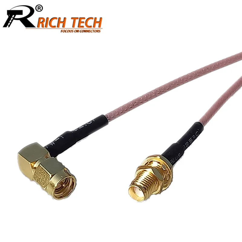 100pcs/lot SMA Female to 90 Degree SMA Male Plug RF Connector RG316 ...