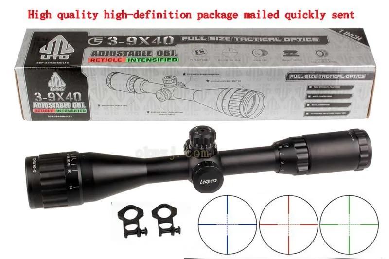 LEAPERS UTG 3 9X40 Hunting Scope Riflescope FULL SIZE MIL DOT TACTICAL ...