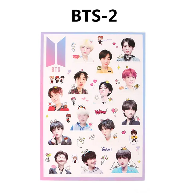 2018 Hot BTS Sticker Fashion DIY Craft Photo Album Kpop BTS Stationery ...