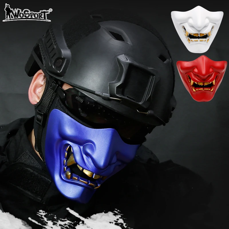 WoSporT 2018 Hannya Phantom Devil Helmet ฮาโลวีนน่ากลัว face หน้ากาก ...