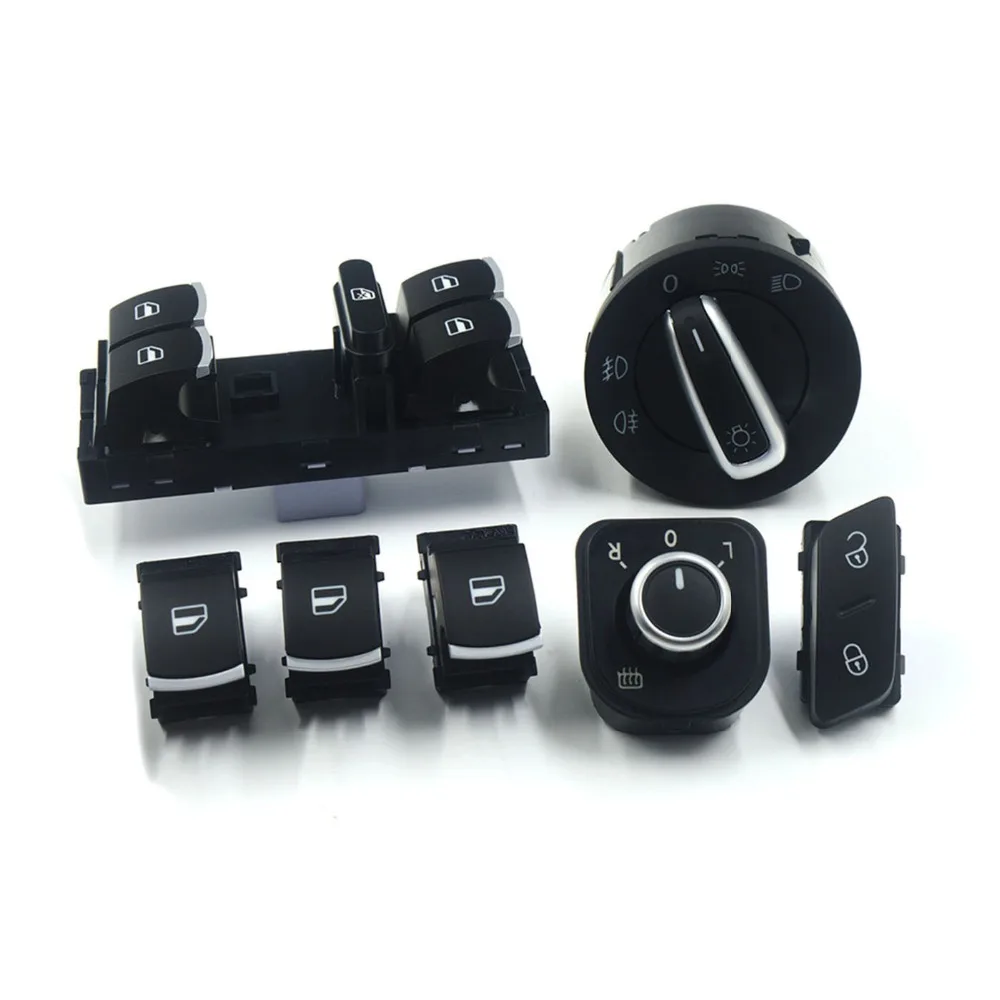 Window Headlight Mirror Door Control Switch For Vw Jetta Golf Mk5 6 ...