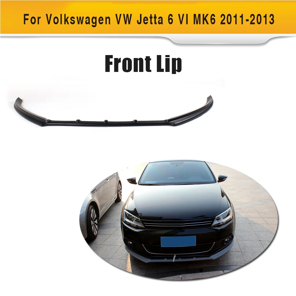 Carbon Fiber Front Bumper Lip Spoiler For Vw Jetta 2011-2013 Black ...