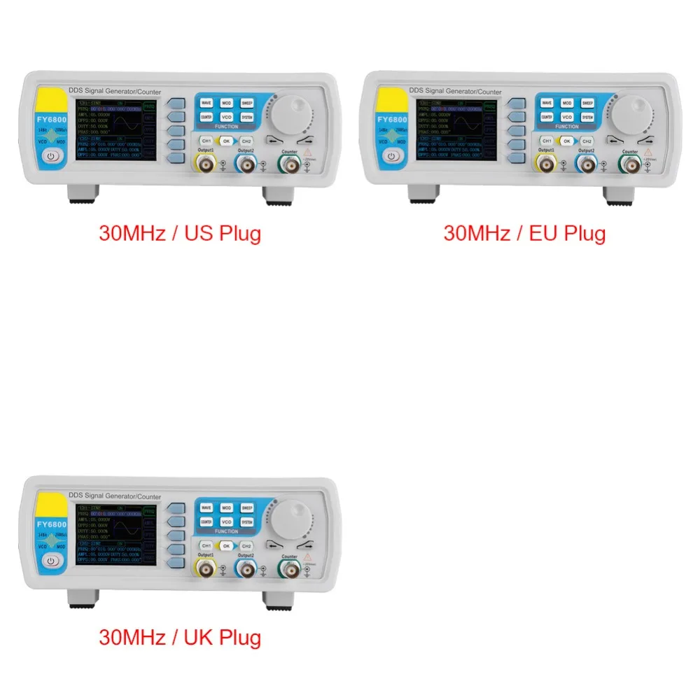 Pulse Signal Generator AC100-240V 30MHz Double Channel DDS Function ...