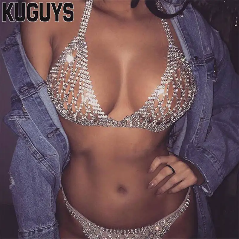 Kuguys Fashion Jewelry Sexy Belly Chains Women Luxury Crystals Body Jewelry Trendy Hollow Out