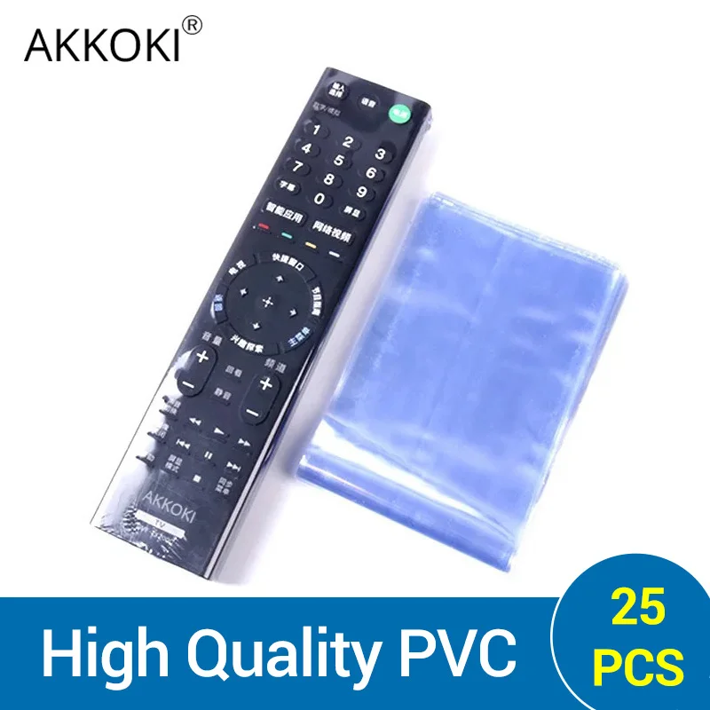 25Pcs Waterproof TV Remote Control Cover Heat Shrink Film Protector ...
