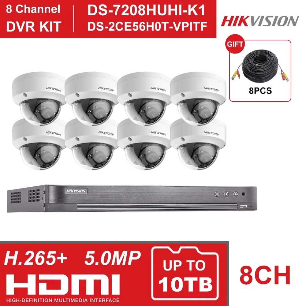 HIK 8CH DVR KIT híbrido 8 canales Video vigilancia grabadora DS ...