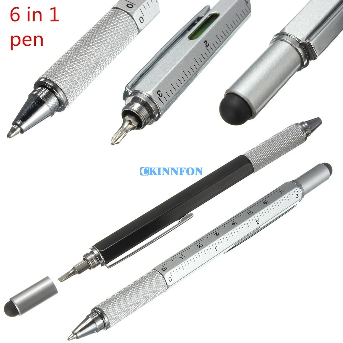 DHL 500PCS Creative Multifunction Ball point Pen Level + Caliper ...