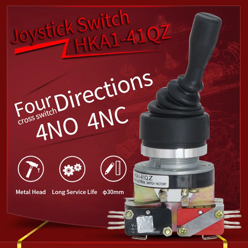 Industrial-Joystick-Switch-30mm-4Position-Spring-Return-Rocker-Switch ...
