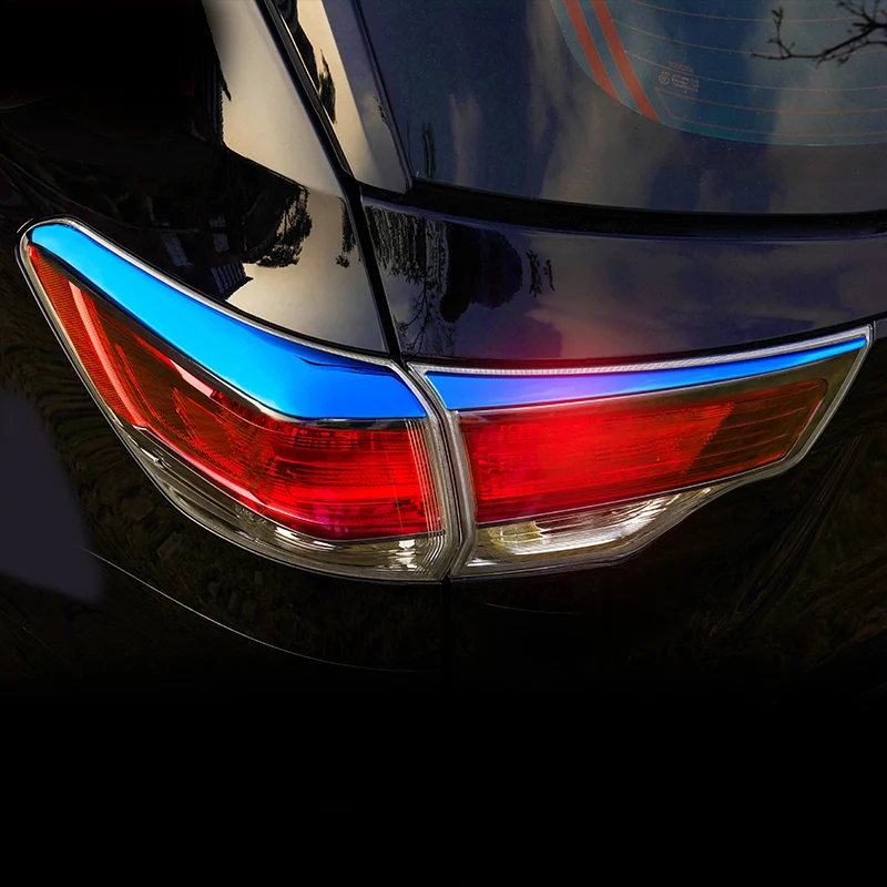 4pcs For Toyota Highlander 2015-2018 Taillight Eyebrow Decorate Trim ...