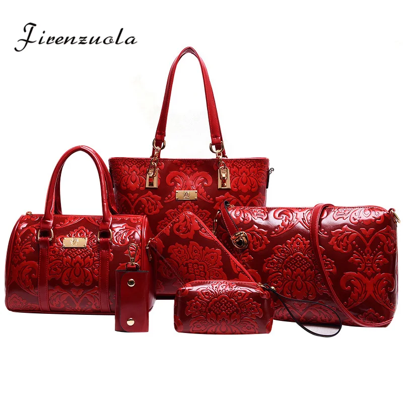 Firenzuola New Retro Chinese Style Handbag Flower Printing Women ...