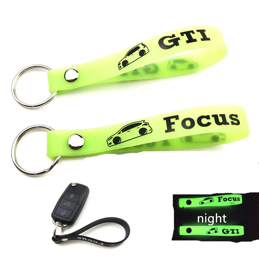 Luminous GTI Emblem Badge Car Keychain Key Ring for Volkswagen VW Golf ...