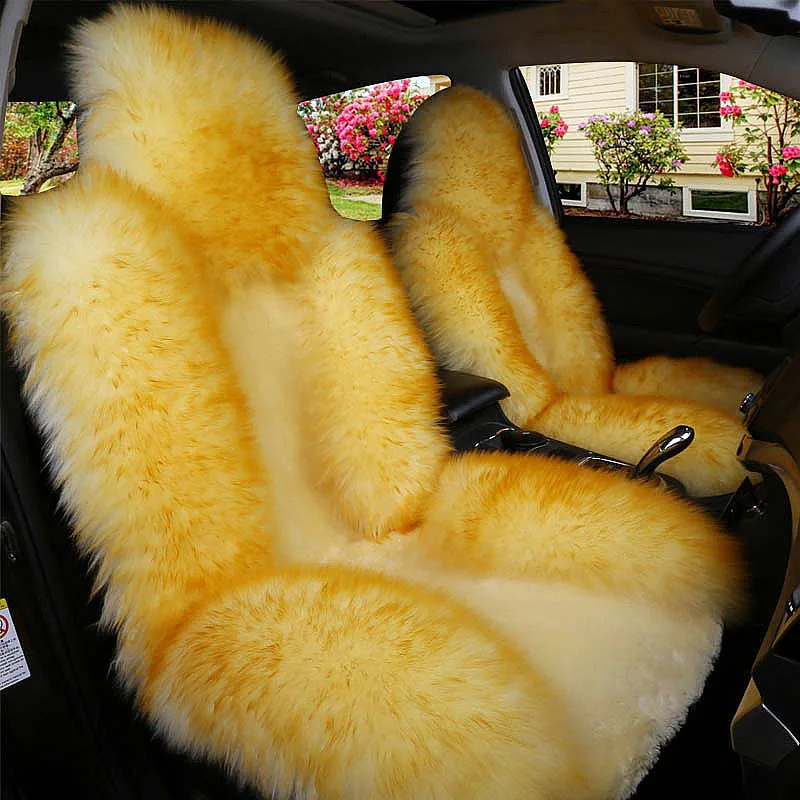 Buy 1 Piece Winter Car Seat Cover Soft Long Fur Warm