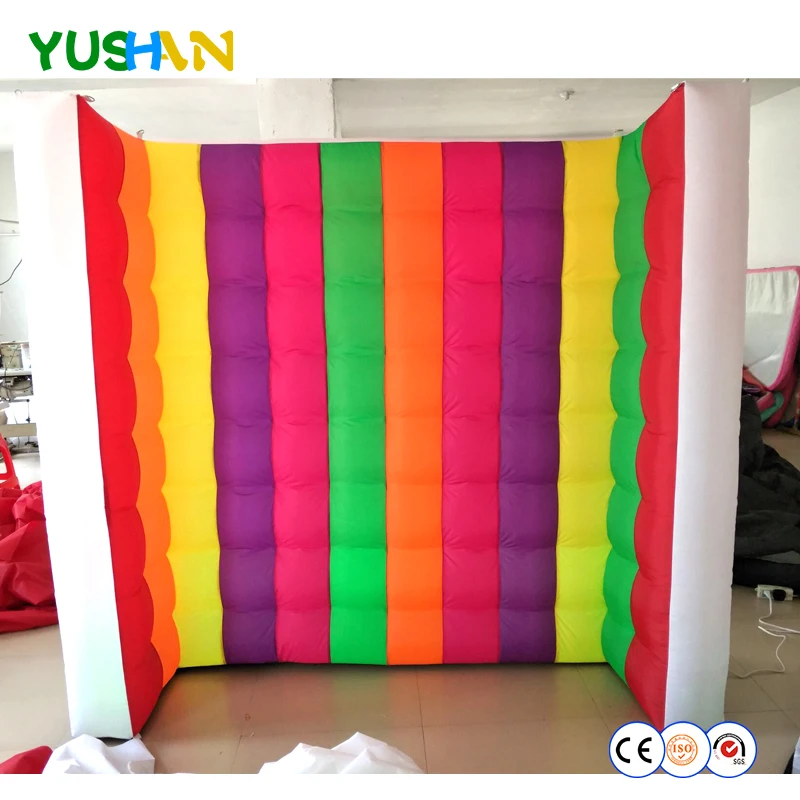 LED Inflatable Photo Booth Backdrop with 17 Multi Colors LED Lights for ...
