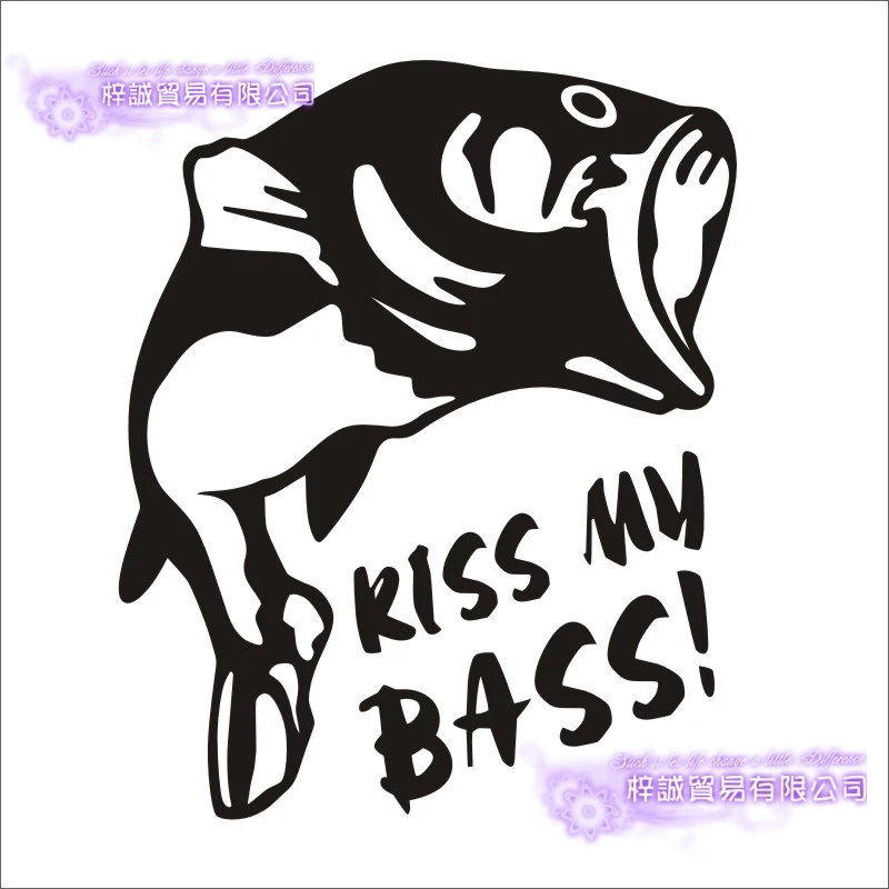 Fishing Sticker Car Fish Bass Decal Angling Hooks Tackle Shop Posters ...