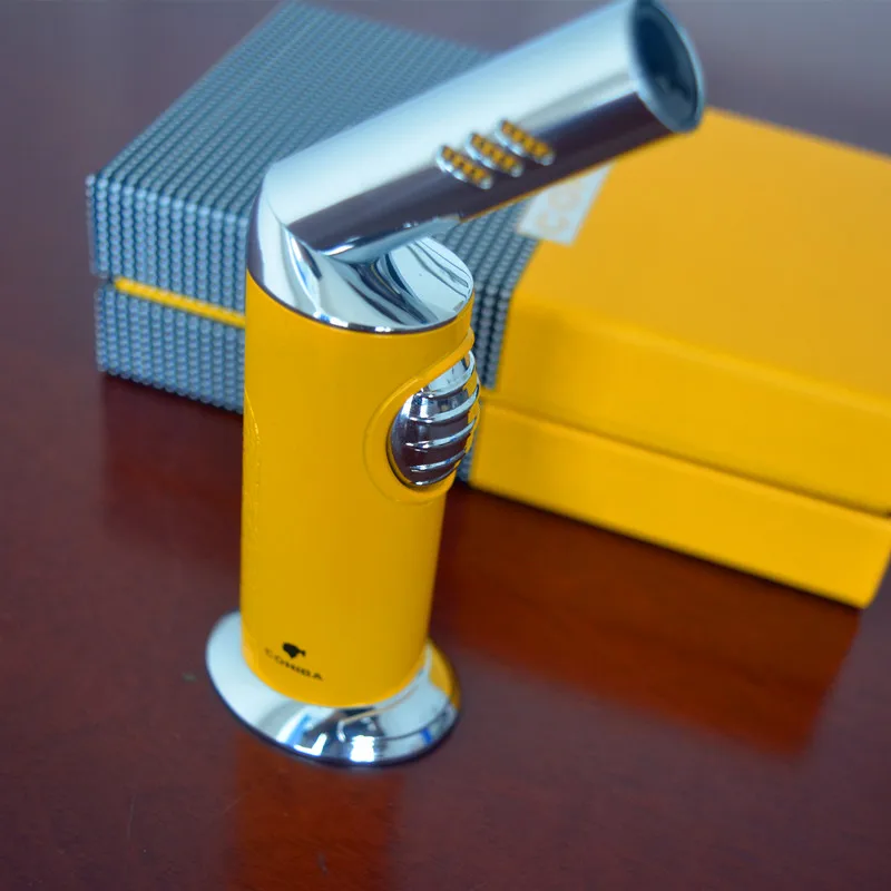 able Yellow Windproof Single Torch Jet Cigar Cigarette Lighter ...