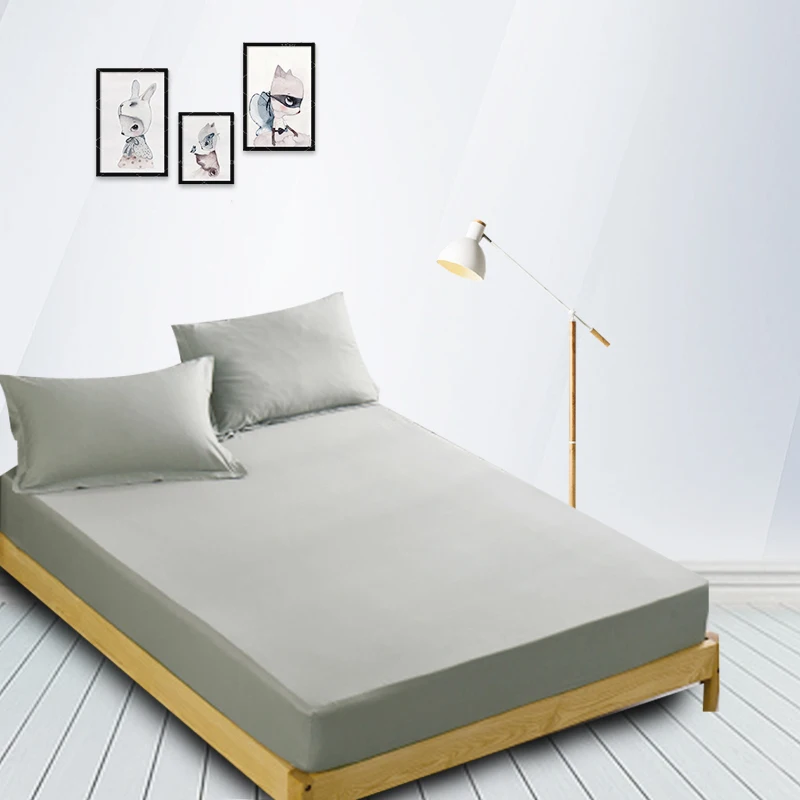 100% Polyester Bedding Set Fitted Sheet Set Bed Linen Set on Elastic ...