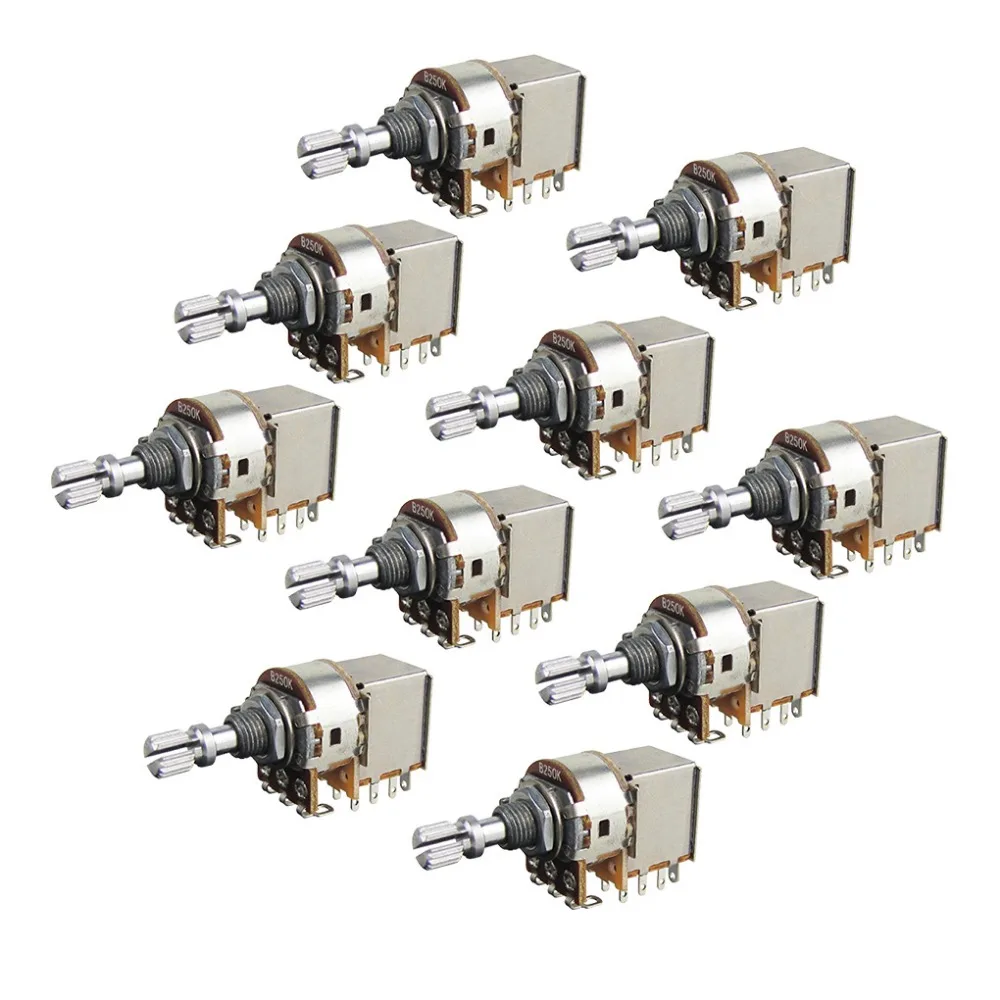 NEW 20pcs Electric Bass Guitar Push Pull Switch Control Potentiometers ...