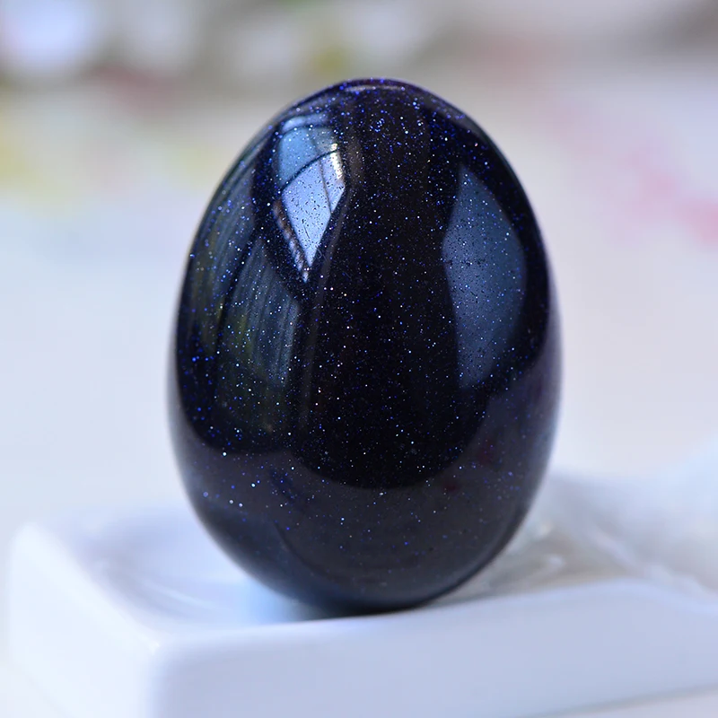 Natural Blue Gold Sand Quartz Yoni Eggs Crystal Jade Eggs Ben Wa Ball For Women Kegel Exercise