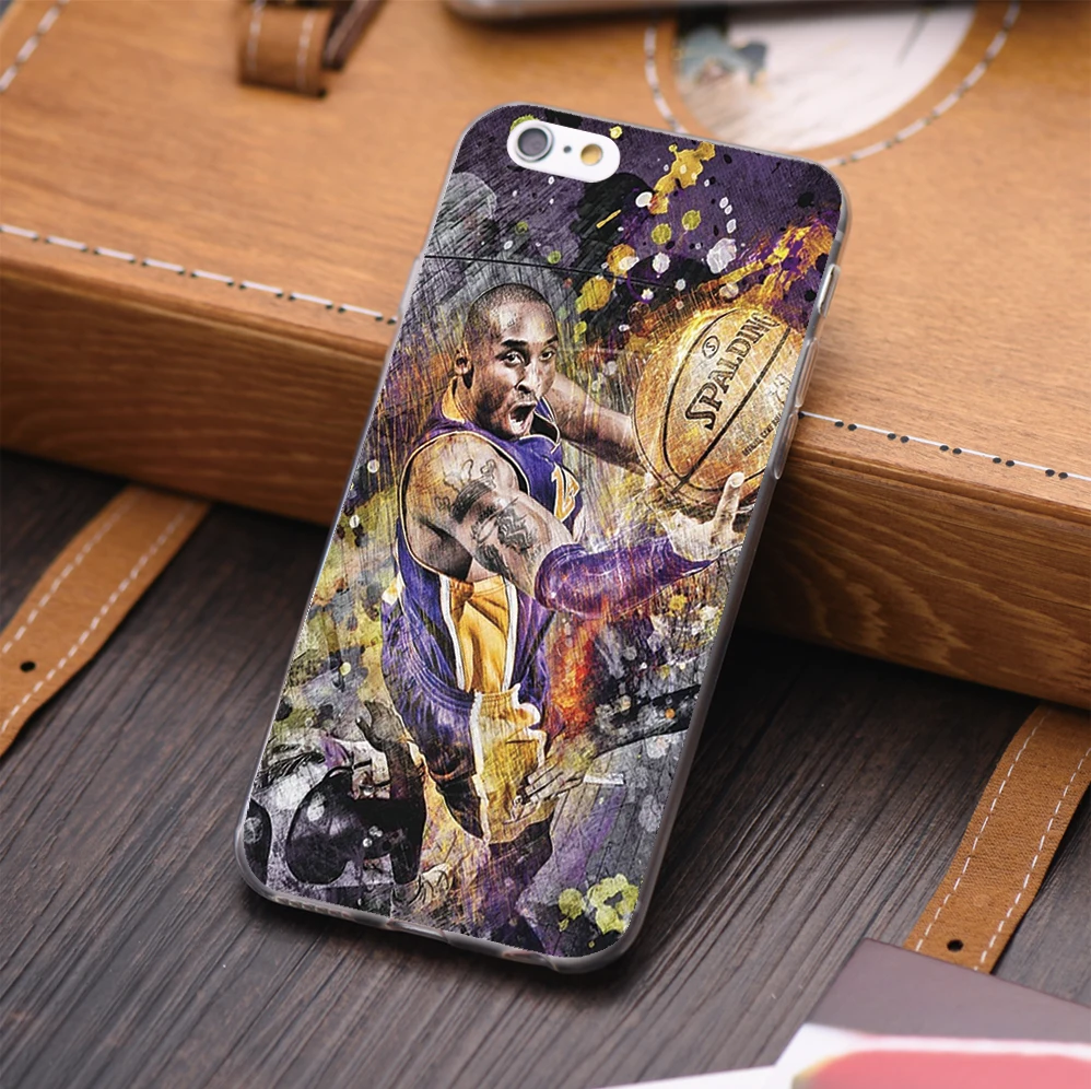 For iPhone 4 4s 5 5s 6 6s 7 Plus Case luxury basketball Kobe Bryant ...