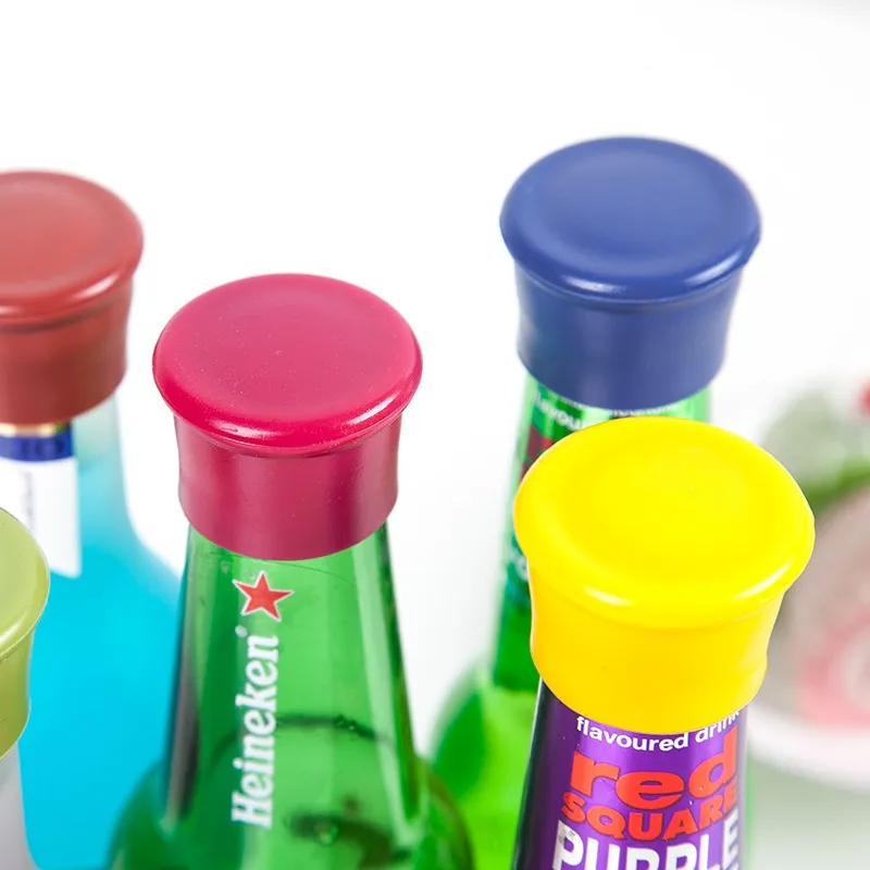 200pcs Silicone Keep Fresh Beer Bottle Stopper Cruet Of Wine Cork ...
