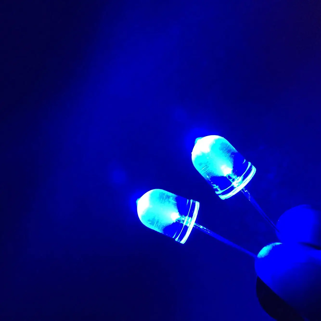 250 pces 10mm led azul lâmpada transparente 14000mcd 3v 465nm f10 mm ...