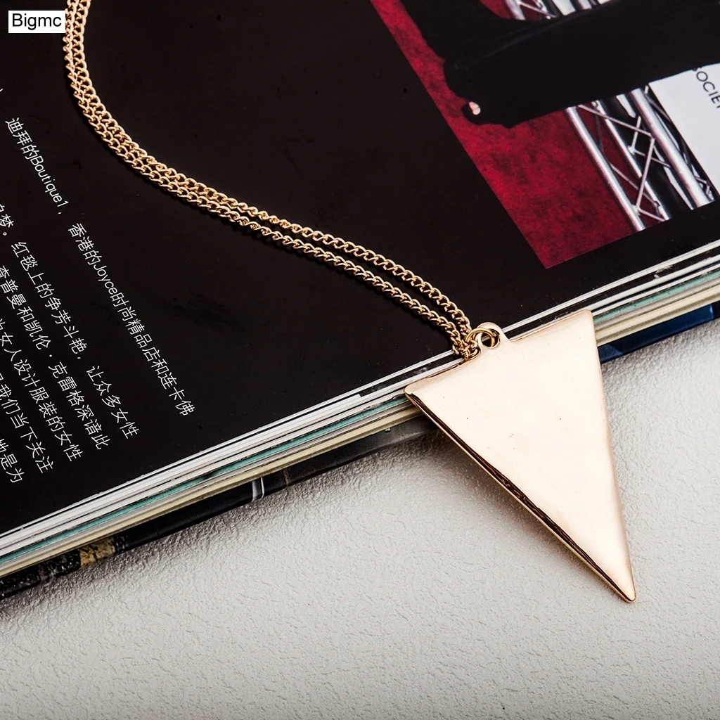 Fashion Cute triangle Necklace women men hip hop Geometric triangles ...