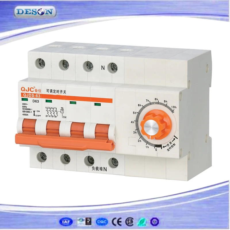 Timer breaker 4P 63A Adjustable Mini Timer Swich 0 10 hours set time ... Timer breaker 4P 63A Adjustable Mini Timer Swich 0 10 hours set time ...