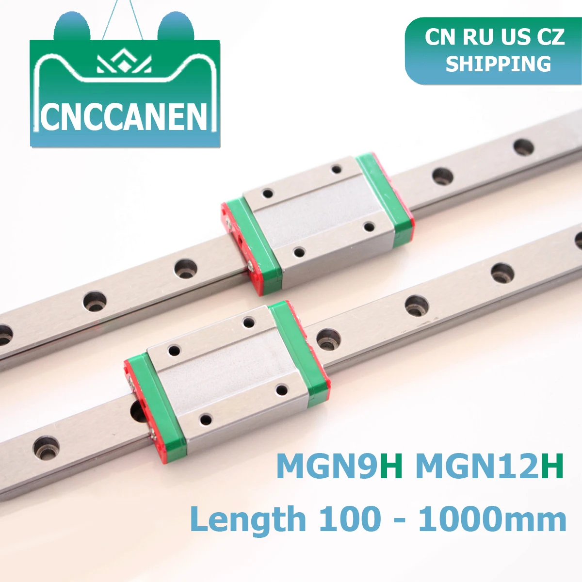 CNC Parts MGN9 MGN12 100 1000mm Miniature Linear Rail Slide 2PCS MGN linear guide + 2PCS MGN9H ...