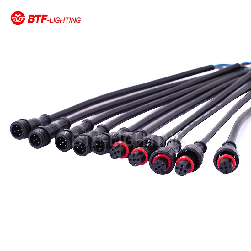 5 pairs 5core 5pin,Male and Female waterproof led connector with cable ...