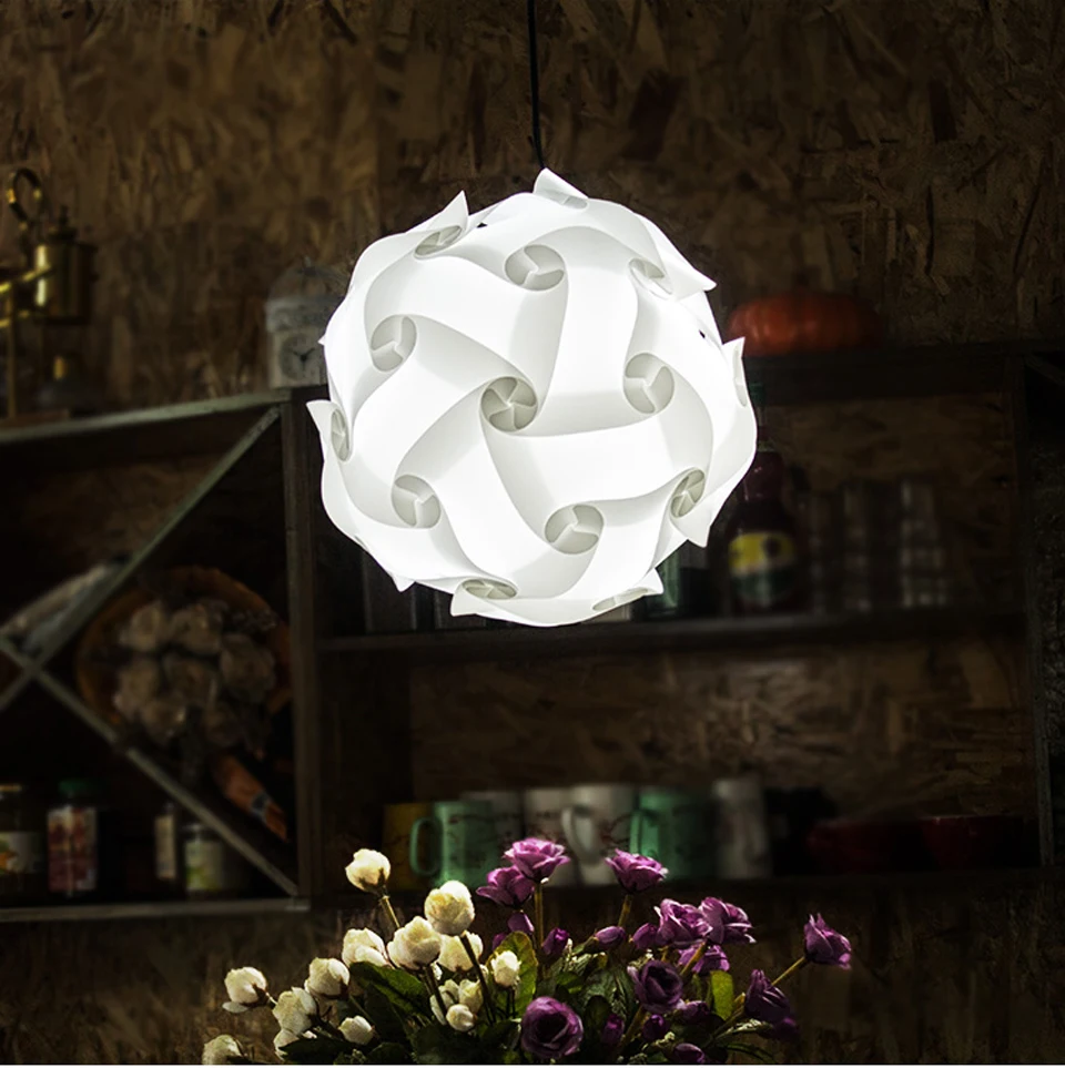 DIY Modern Ball Novelty IQ Jigsaw Lamp Puzzles Pendant Light Dia.25cm ...