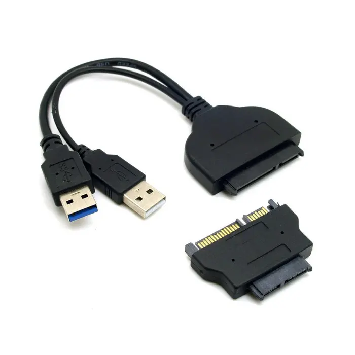 Cablecc 1set USB 3.0 to SATA 22Pin & SATA to 16Pin Micro SATA Adapter ...