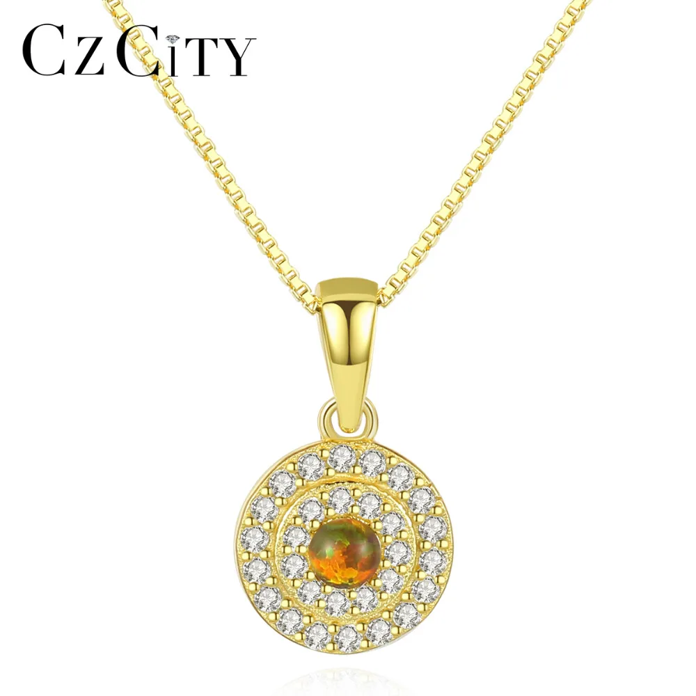 CZCITY Brand 925 Sterling Silver Fine Jewelry Necklace for Women ...