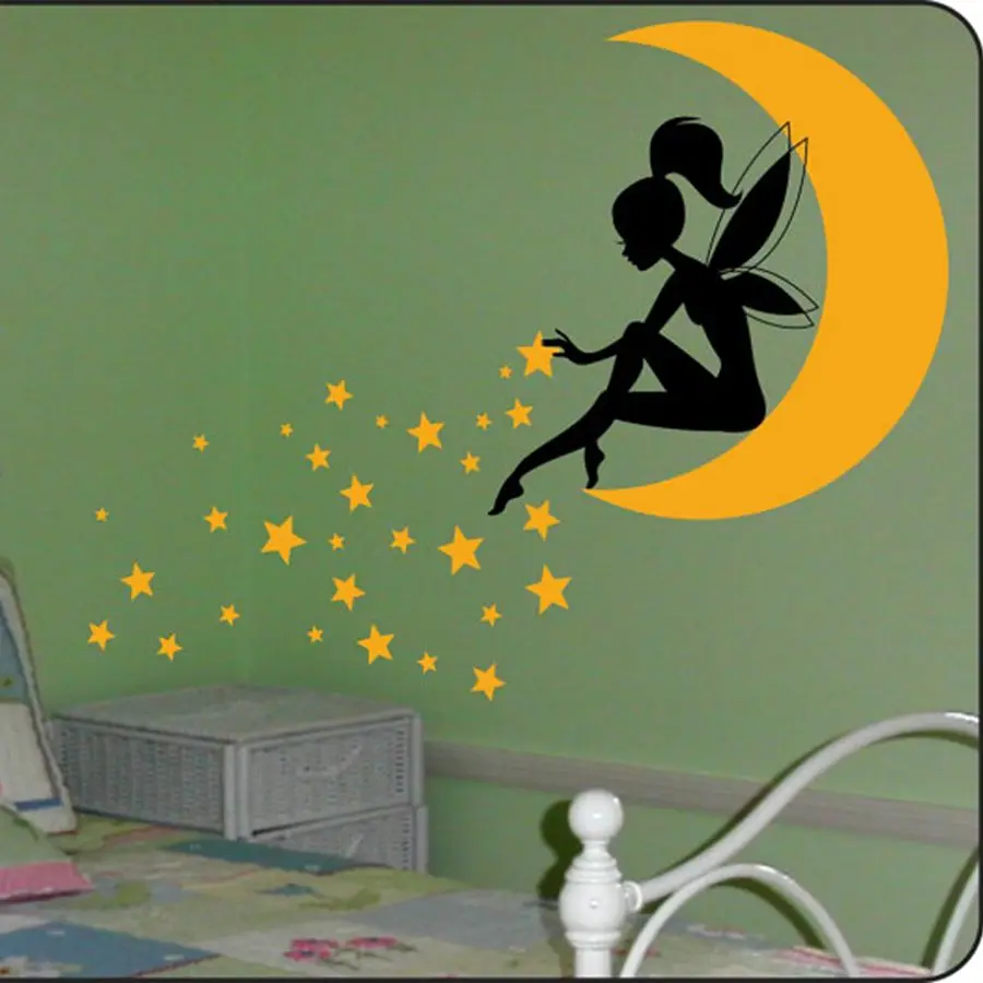 Large-Size-Pixie-Dust-Stars-DIY-Vinyl-Wall-Sticker-Cute-Fairy-Wall-Art ...