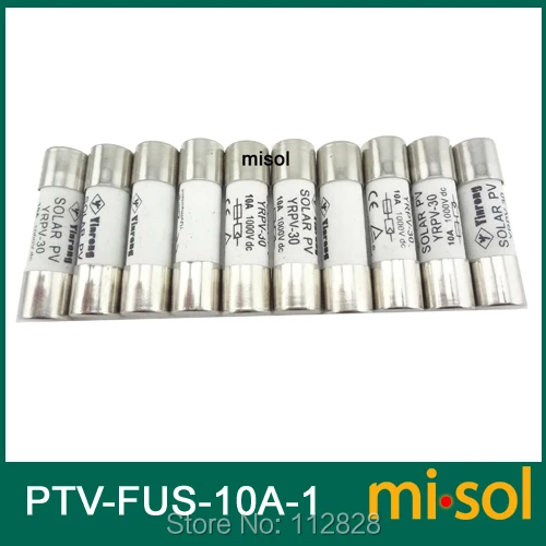Fusible solar PV 10a 1000VDC, fusible 10x38 gPV, 1 unidad|fuse socket ...