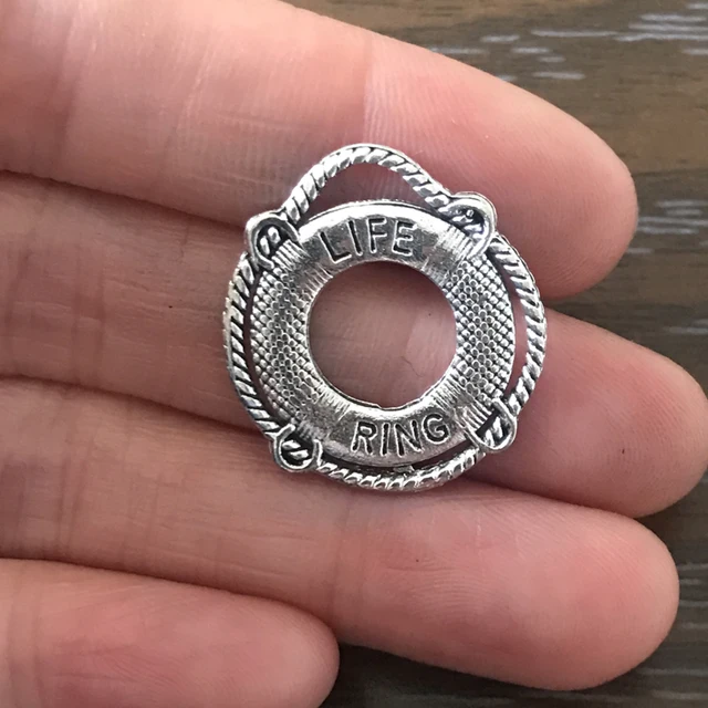 12PCS DIY Jewelry Making Life Ring Charms Lifeguard Pendant for Charm Bracelet Necklace Earrings zipper pulls keychain Gifts AliExpress