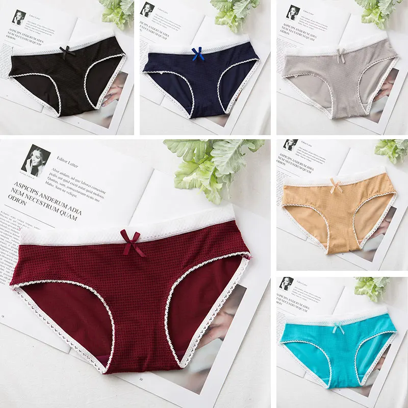 Women Ice Silk Without Trace Underpant Cotton Panties Briefs Ladies