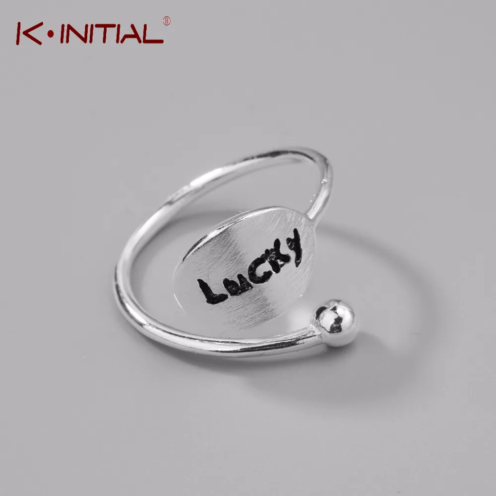lucky ring for women Fashion Finger Silver Open Ring Engagement Midi ...