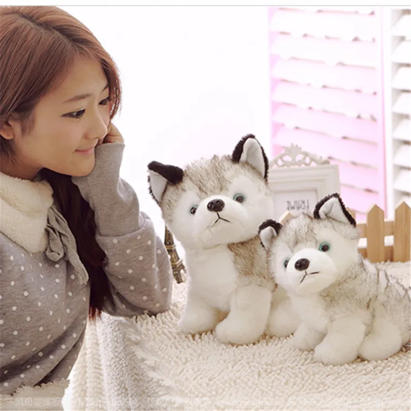 28CM Cute Husky Dog Doll Plush Toys Simulation Mini Dogs Animal Toys ...