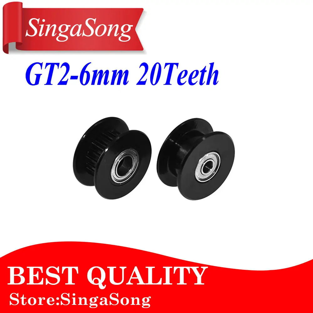 gt2-idler-timing-pulley-16-20-tooth-wheel-bore-3-5mm-aluminium-gear