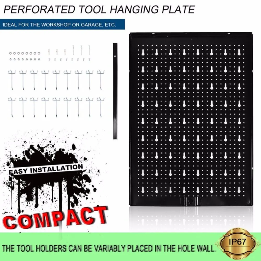 (Ship From DE)Perforated Tool Hanging Plate Portable Metal Wall Tool ...