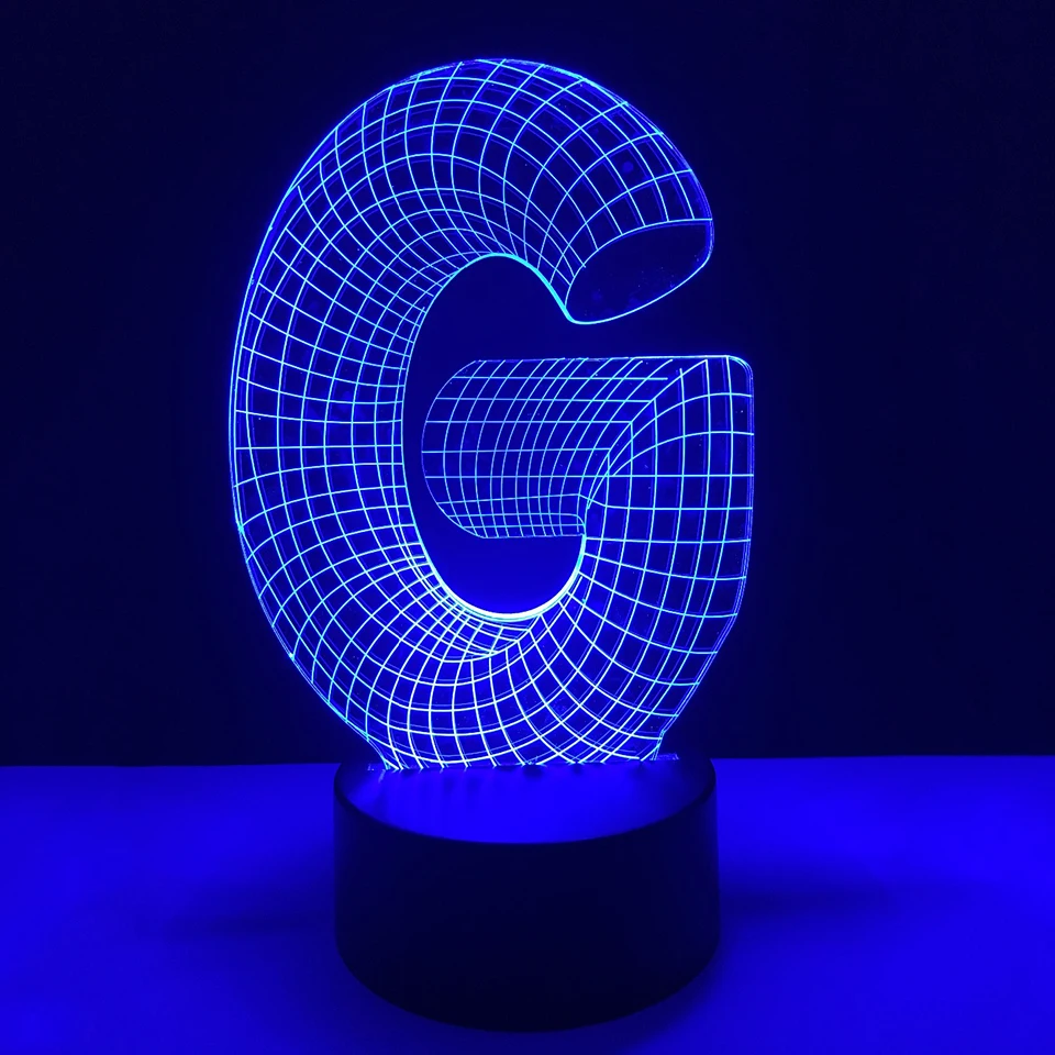 Baby Bedroom Sleep Atmosphere Decor Novelty 3D Alphabet Letter G Shape ...