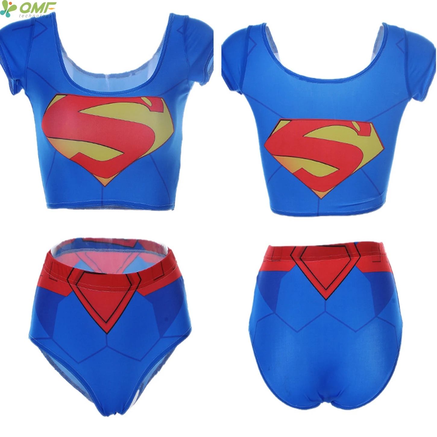 Cosplay-Superman-Bikini-2017-Crop-Top-Swimwear-Shorts-Women-Two-Piece ...