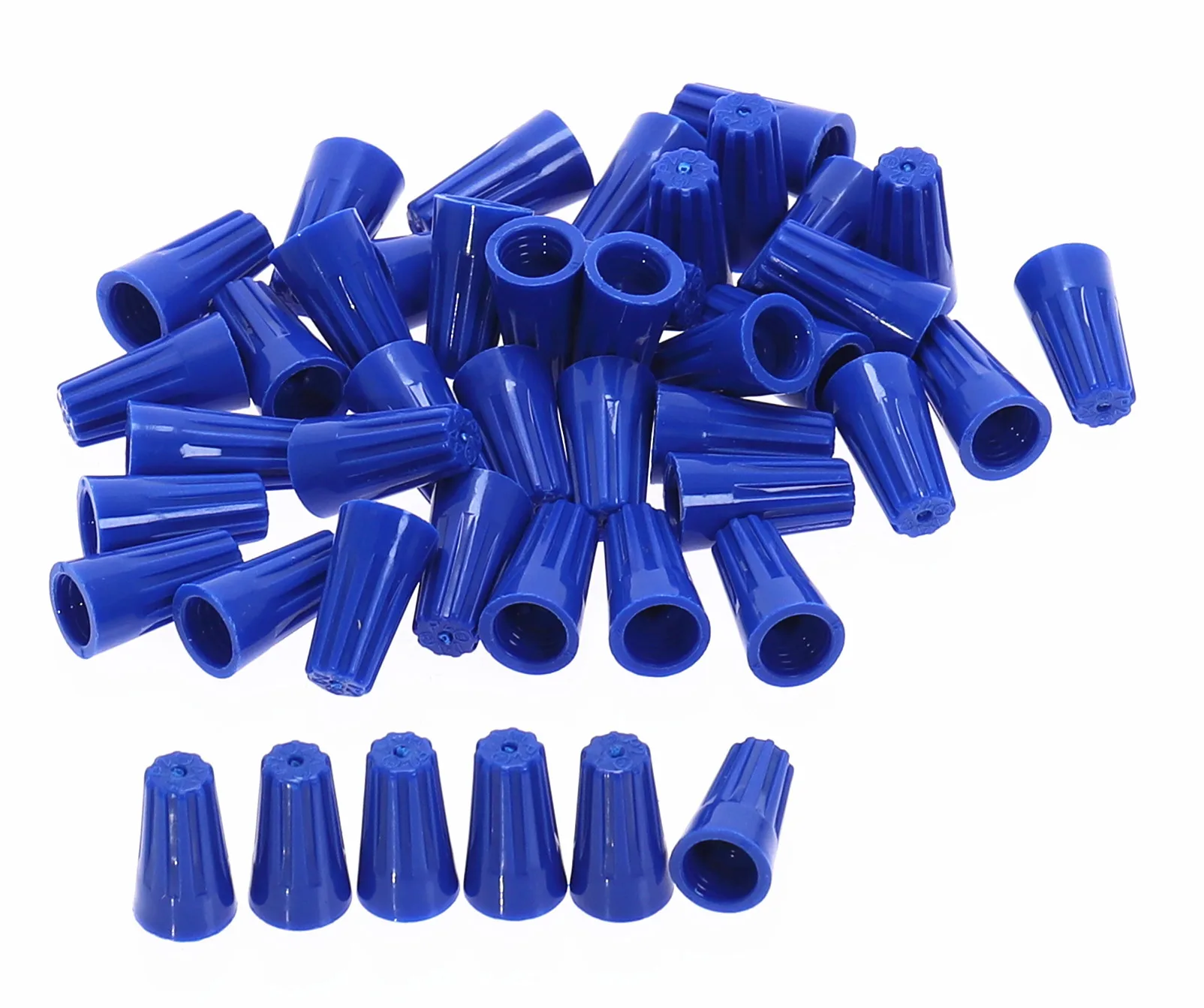 100Pcs P2 Blue Wire Connector Twist On Terminals Cap Spring Insert ...