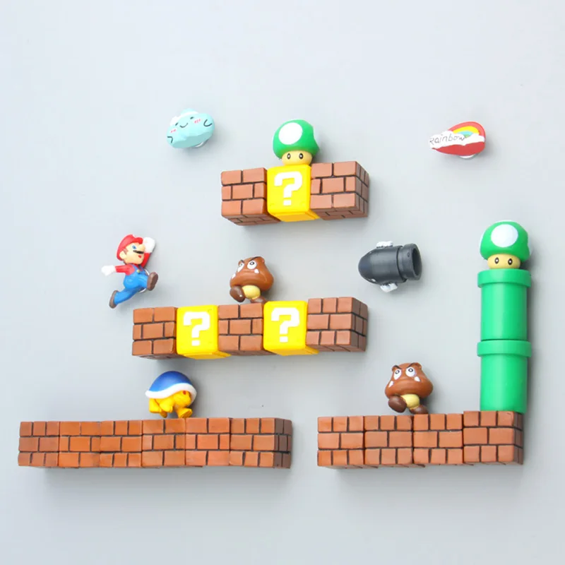 SALE Fridge Magnets Super Marios Siuts Green Mario Action Figure Magnet ...
