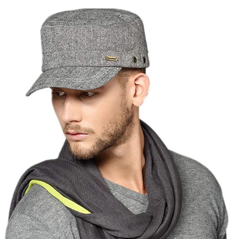 Free Shipping Kenmont Brand Spring Autumn Men Army Military Hats Wool ...
